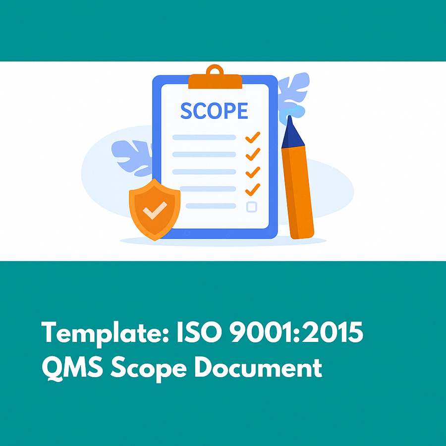 ISO 9001:2015 – Quality Management System (QMS) Scope Document – Standarity